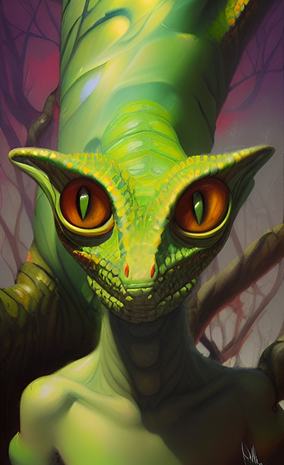 ArtStation - Kriss is a lizard -2100-jpg pack wombo art | Artworks
