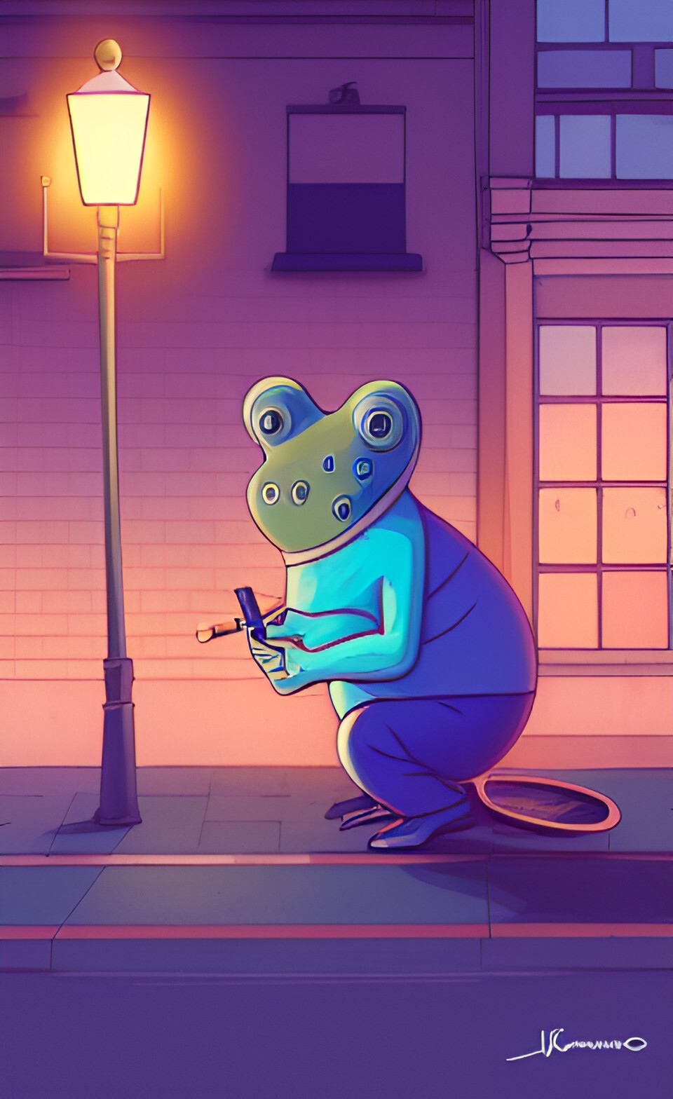 ArtStation - cartoon of a toad smoking 2200-jpg pack wombo art | Artworks