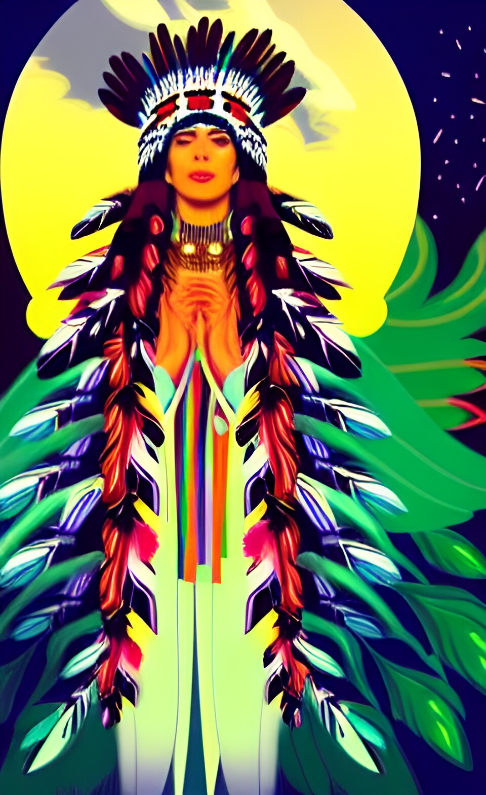 ArtStation - Young shaman Native American woman-2200-jpg pack wombo art ...