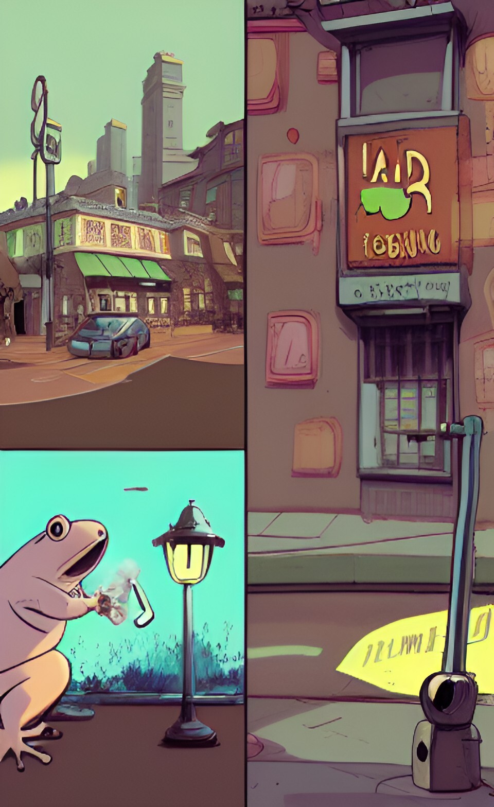 ArtStation - cartoon of a toad smoking 2200-jpg pack wombo art | Artworks