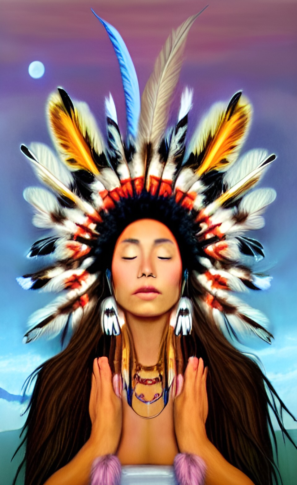 ArtStation - Young shaman Native American woman-2200-jpg pack wombo art ...