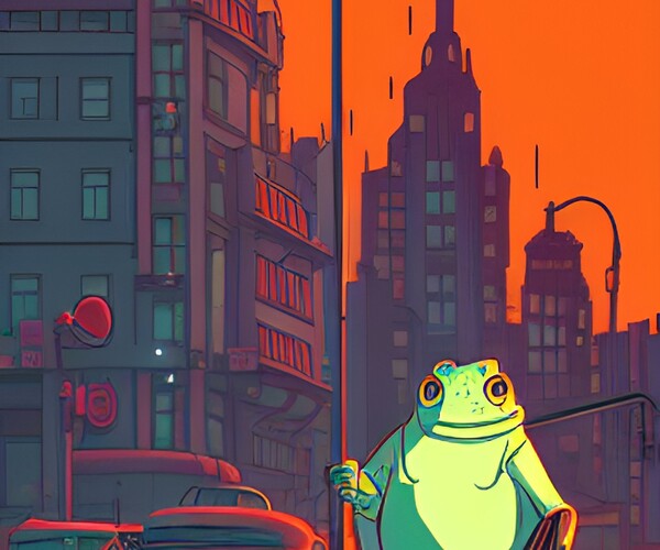 ArtStation - cartoon of a toad smoking 2200-jpg pack wombo art | Artworks