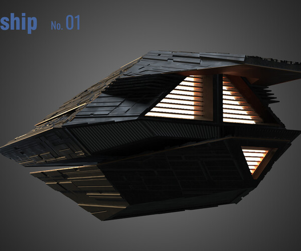 ArtStation - Dark Spaceship 01 | Resources