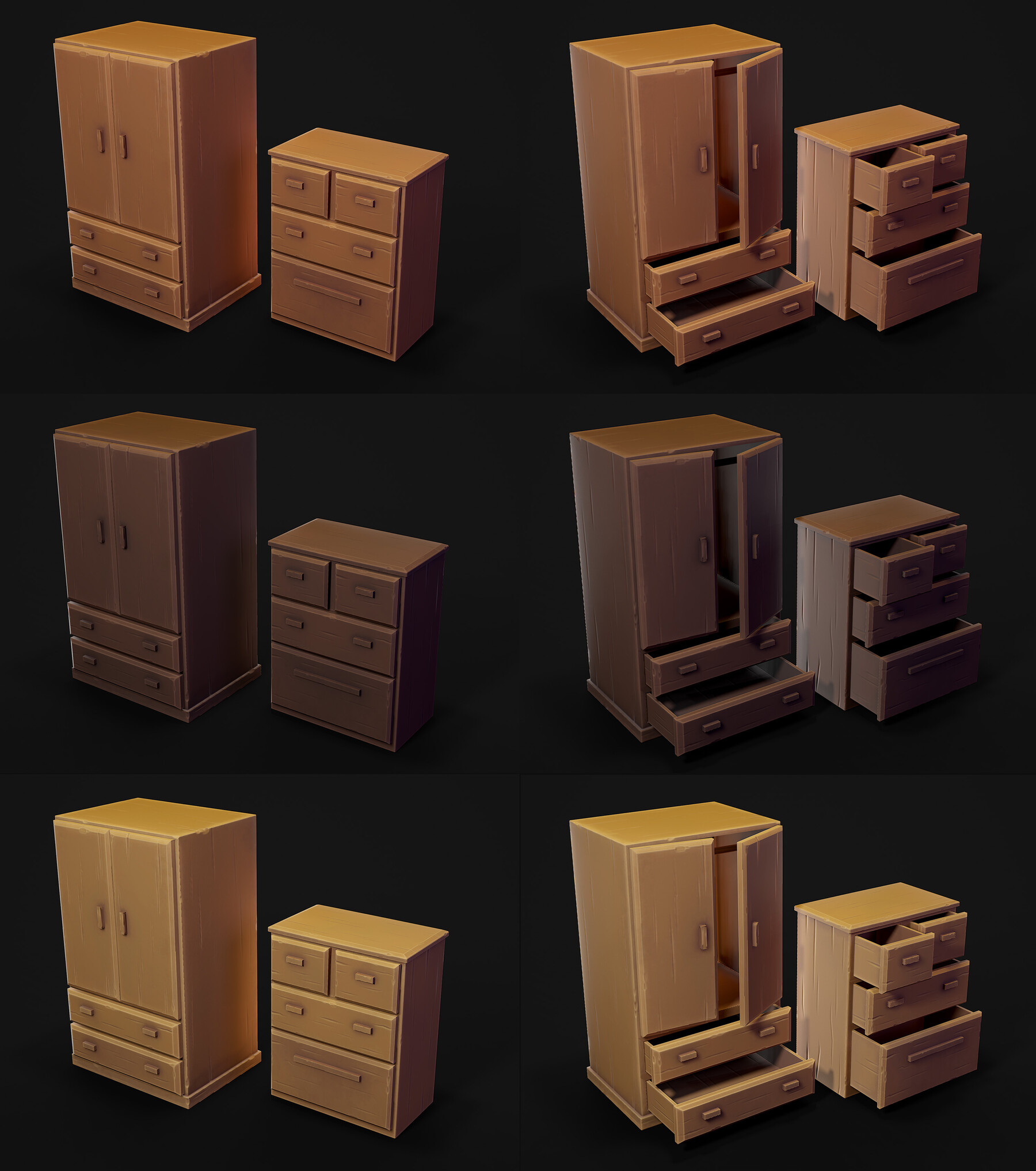 ArtStation - Stylized Wood Props | Game Assets