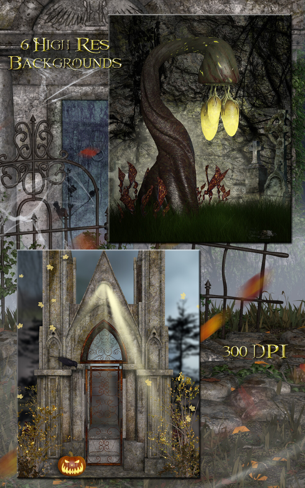 ArtStation - 6 Gothic Autumn Illustrations | Artworks