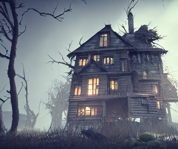 ArtStation - Spooky town Set | Artworks