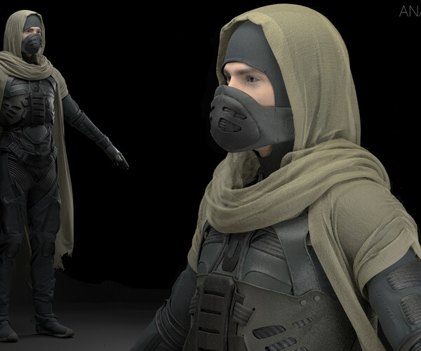 ArtStation - Fremen stillsuit costume. Dune 2021. Clo3d, Marvelous ...