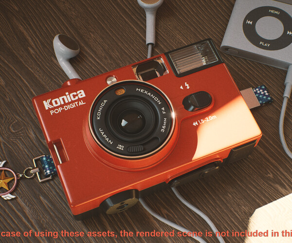 ArtStation - [FREE] Konica Pop-Digital - 3D Assets | Game Assets