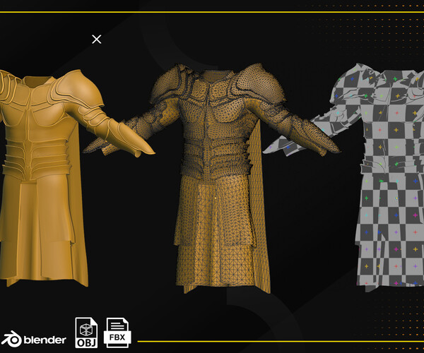 ArtStation - 12 Armour Base Mesh Vol.2 | Game Assets