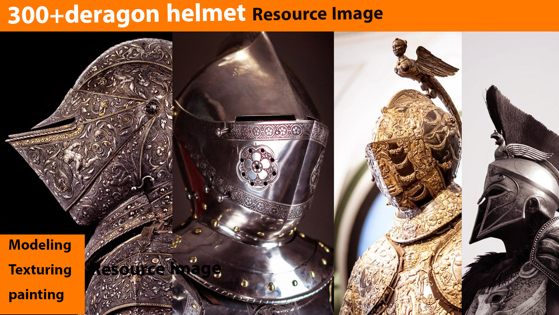 ArtStation - 300+Deragon helmet resource image | Resources