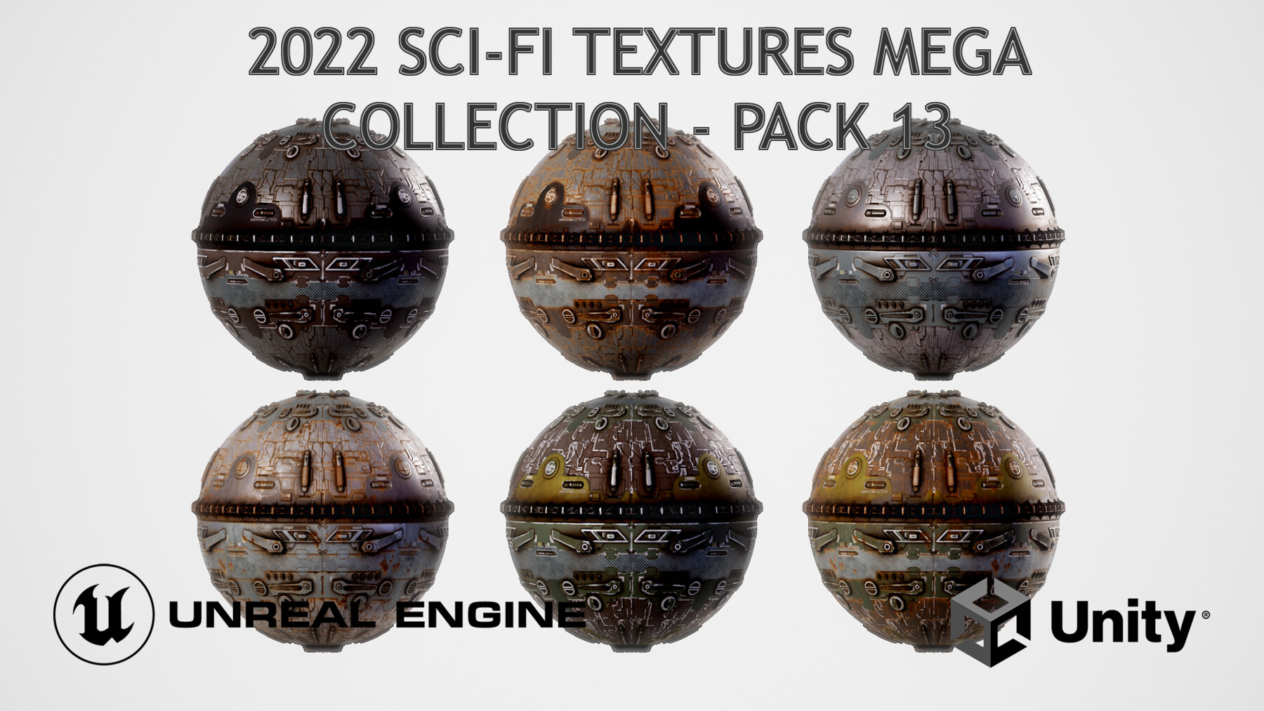 ArtStation - PBR Sci-Fi Texture Pack 13 | Game Assets