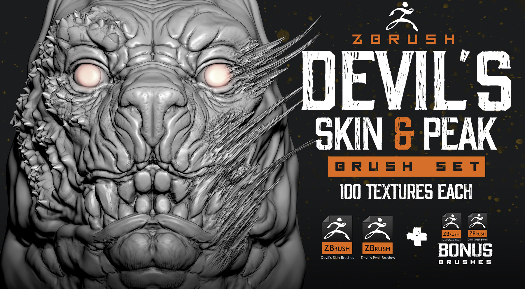 ArtStation - Devil's Skin & Peak Brush Set: ZBrush Sculpting & Texture ...