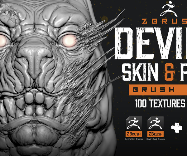ArtStation - Devil's Skin & Peak Brush Set: ZBrush Sculpting & Texture ...