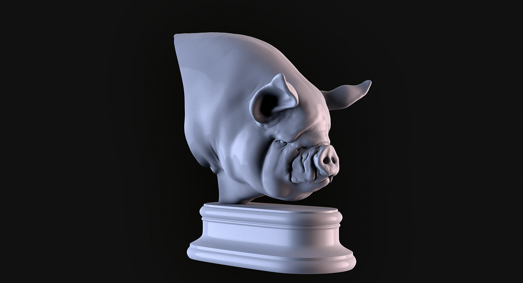 ArtStation - Middle White Pig Head | Resources