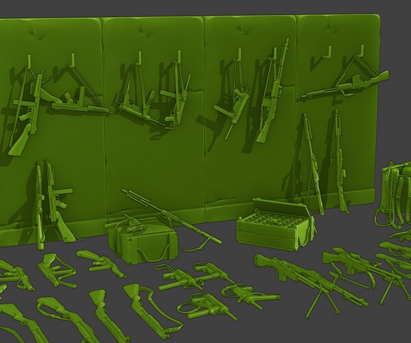 ArtStation - Ww2 US Items and Equipment Pack2 | Resources