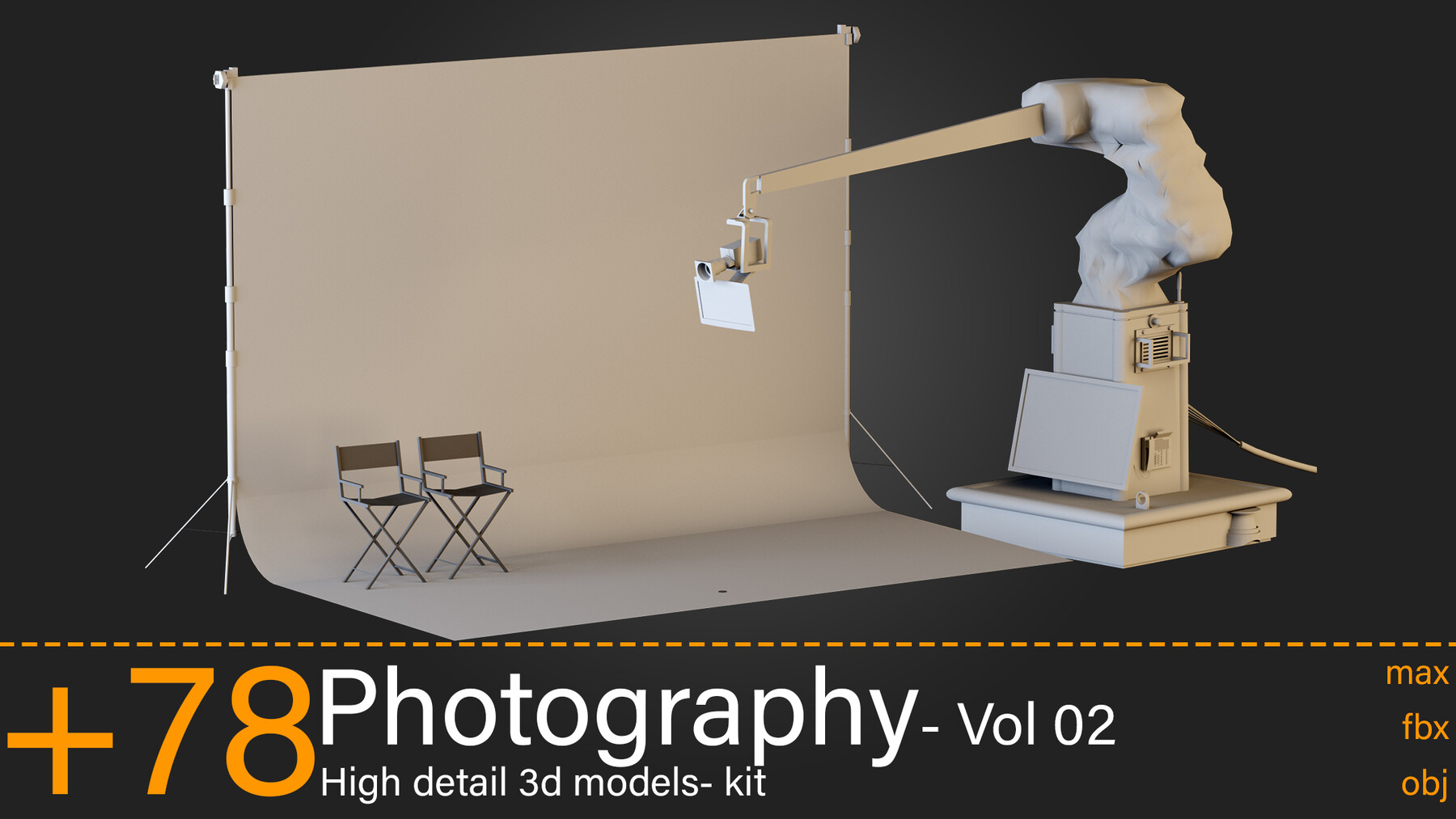 ArtStation - +78- Photography Kit- Vol 02- 3d models-max.fbx.obj ...