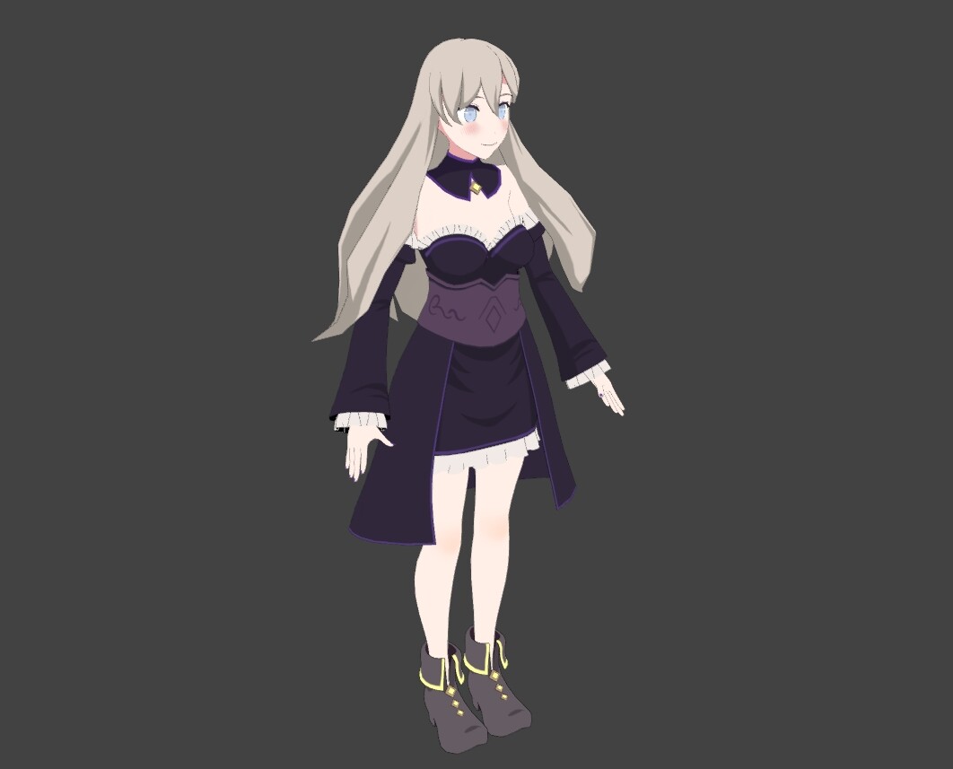 ArtStation - Witch Girl - 3D Anime Model | Game Assets
