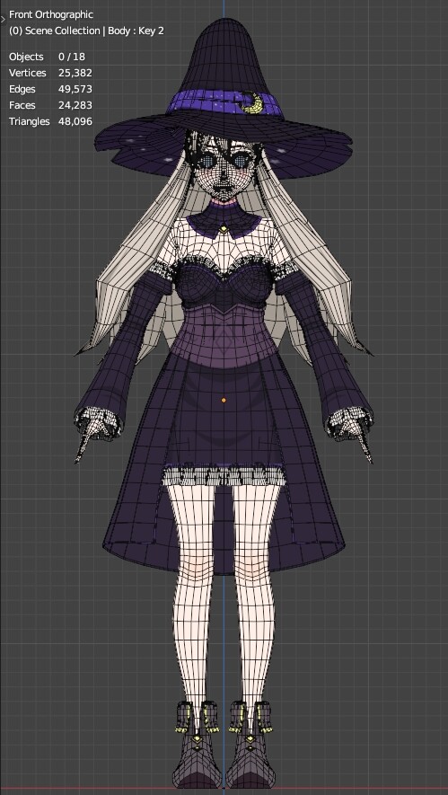 ArtStation - Witch Girl - 3D Anime Model | Game Assets