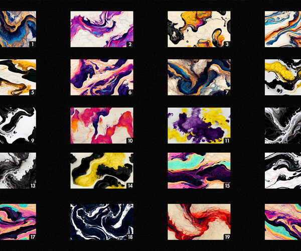 ArtStation - Ink-Paint Fluid Textures VOL.o2 // Generated Overlay ...