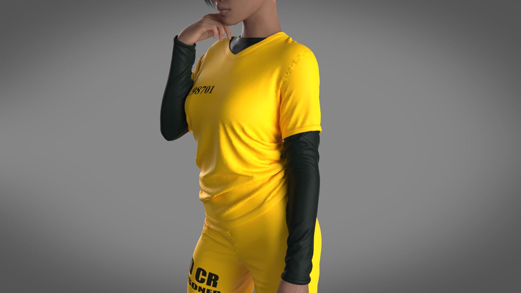 ArtStation - Female Prison Uniform Pack (3 styles) - MD / CLO3D ...