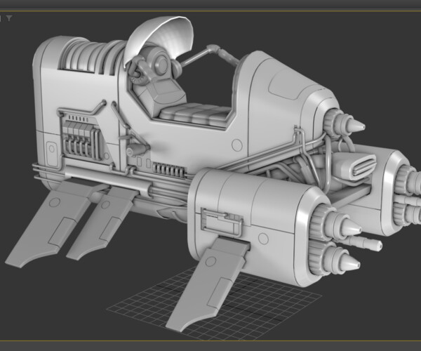 ArtStation - Mermac Gemini HV 3000 (hover bike 3D model) | Resources