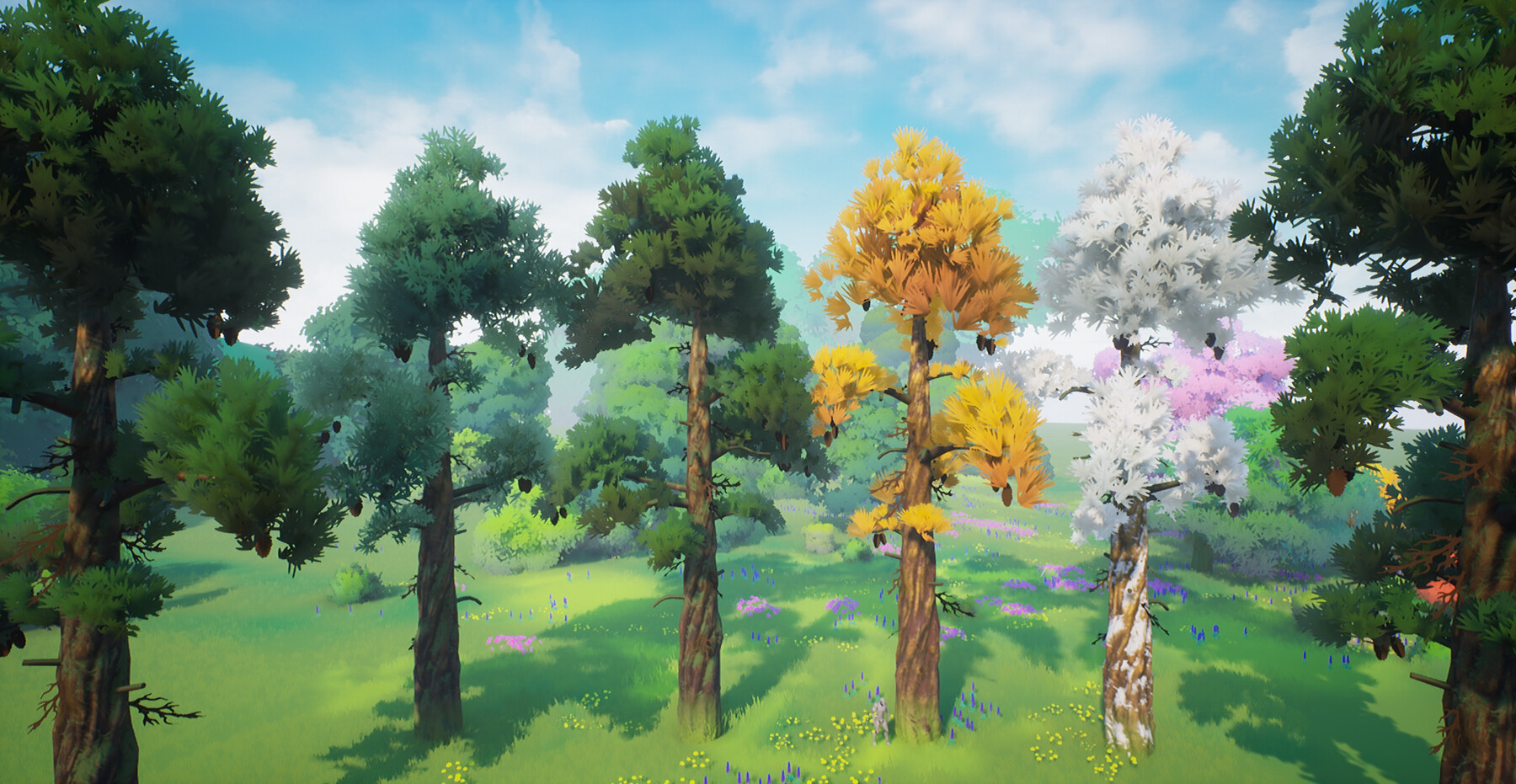 ArtStation - Stylized Fluffy Pines | Game Assets