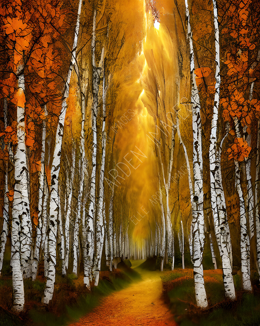 ArtStation - Autumn Birches Set of 8 Images | Artworks