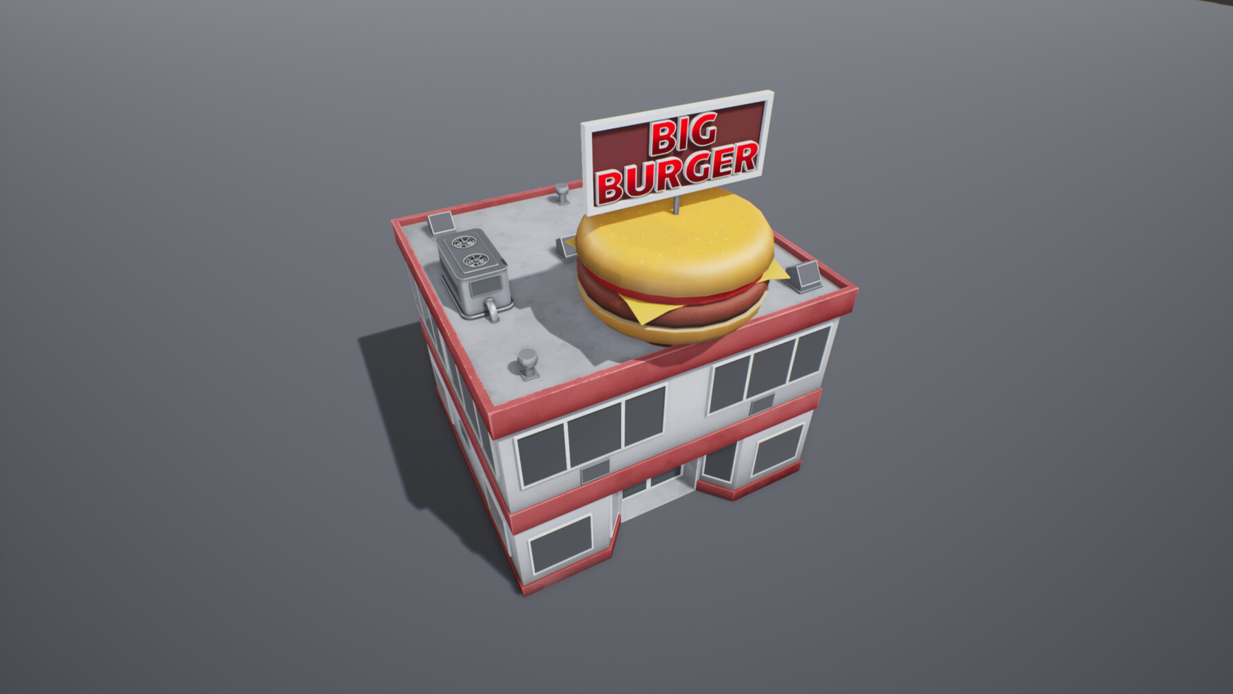 ArtStation - Stylized Big Burger Building | Game Assets