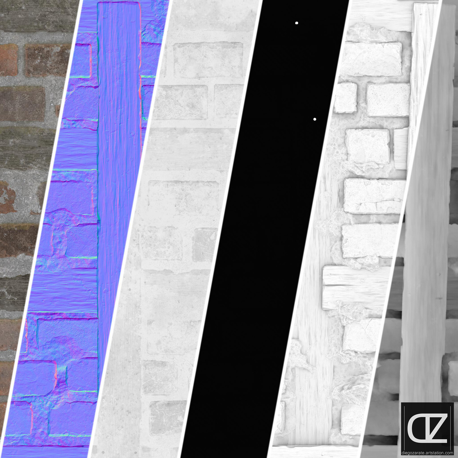 ArtStation - PBR - RARE BRICKWALL ON CEMENT WITH WOOD PLANKS - 4K ...