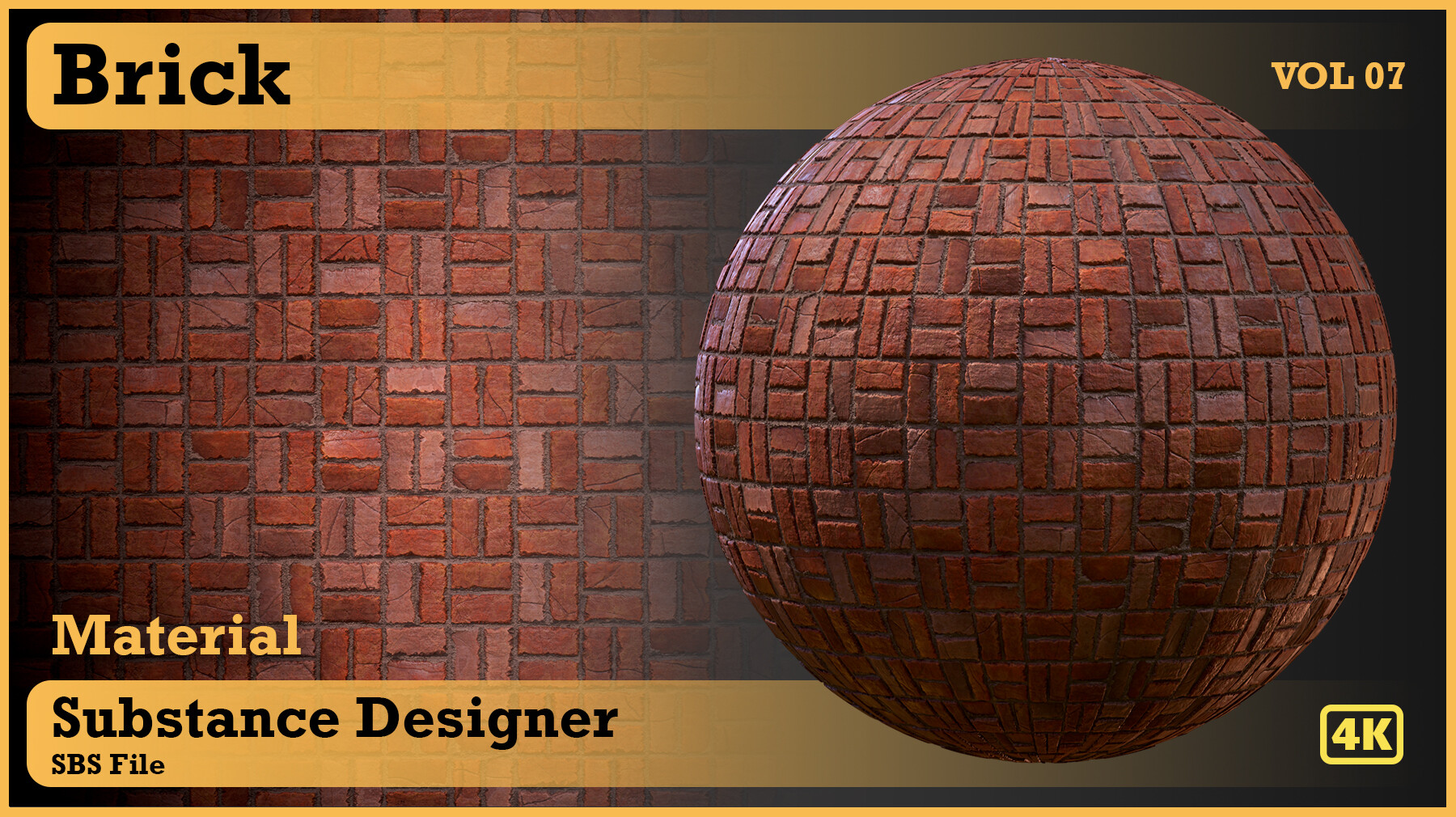ArtStation - Brick - VOL 07 - substance designer | Game Assets