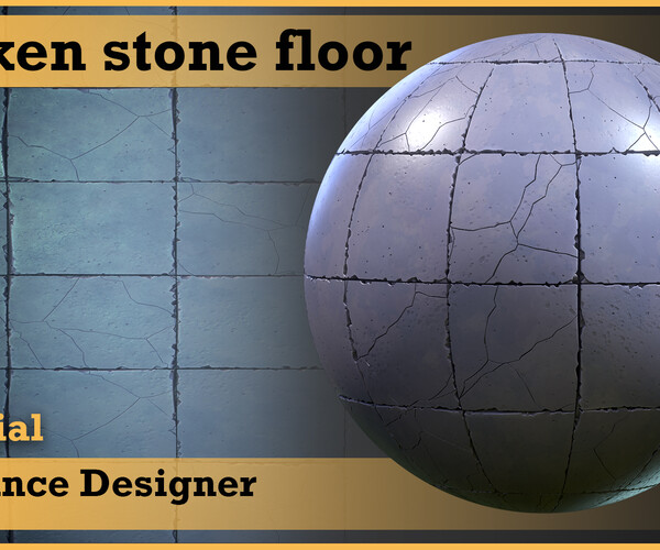 ArtStation - Broken stone floor - VOL 01 - substance designer | Game Assets