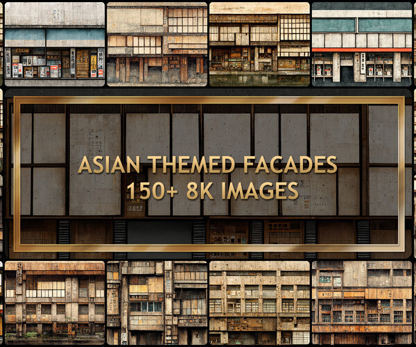 ArtStation - Asian Themed Facades - 150 8k Images | Artworks