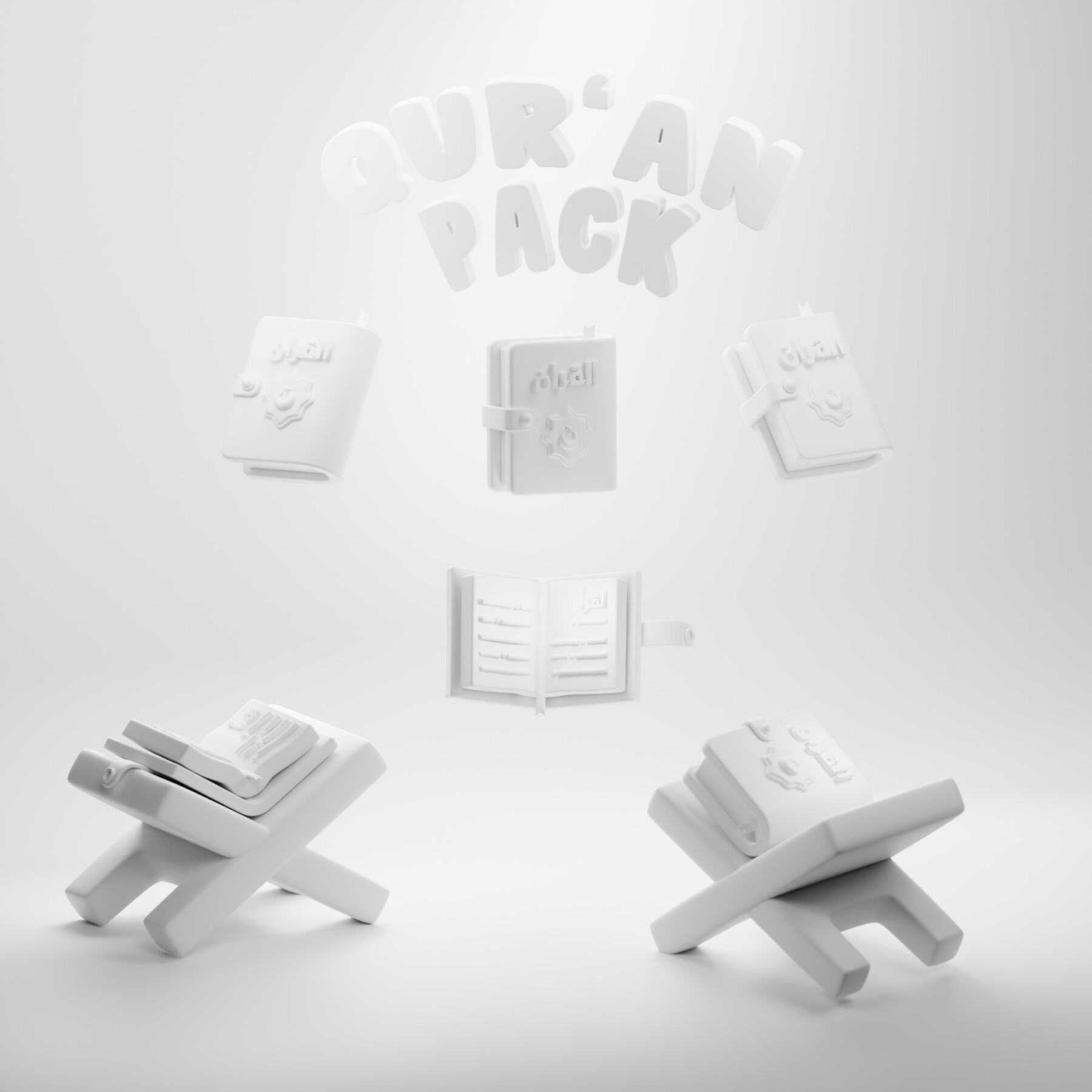 ArtStation - Cute Stylized Quran Pack 3D model | Resources