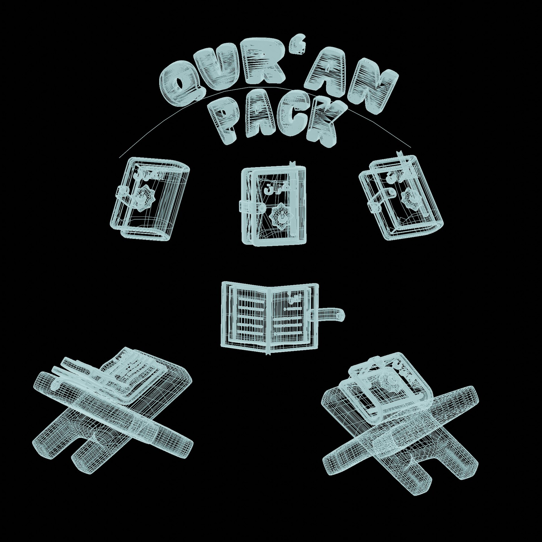 ArtStation - Cute Stylized Quran Pack 3D model | Resources