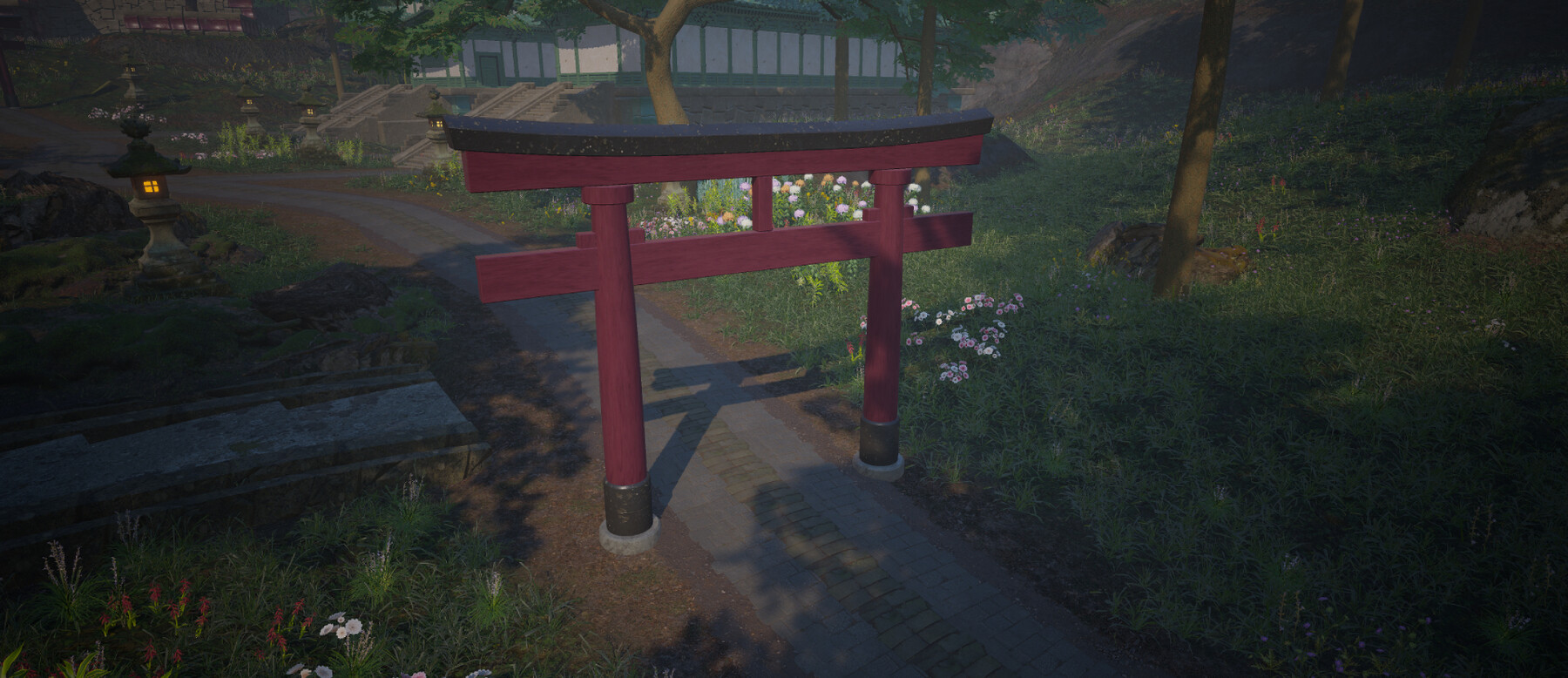 ArtStation - Modular Asian building kit - Game ready | Game Assets