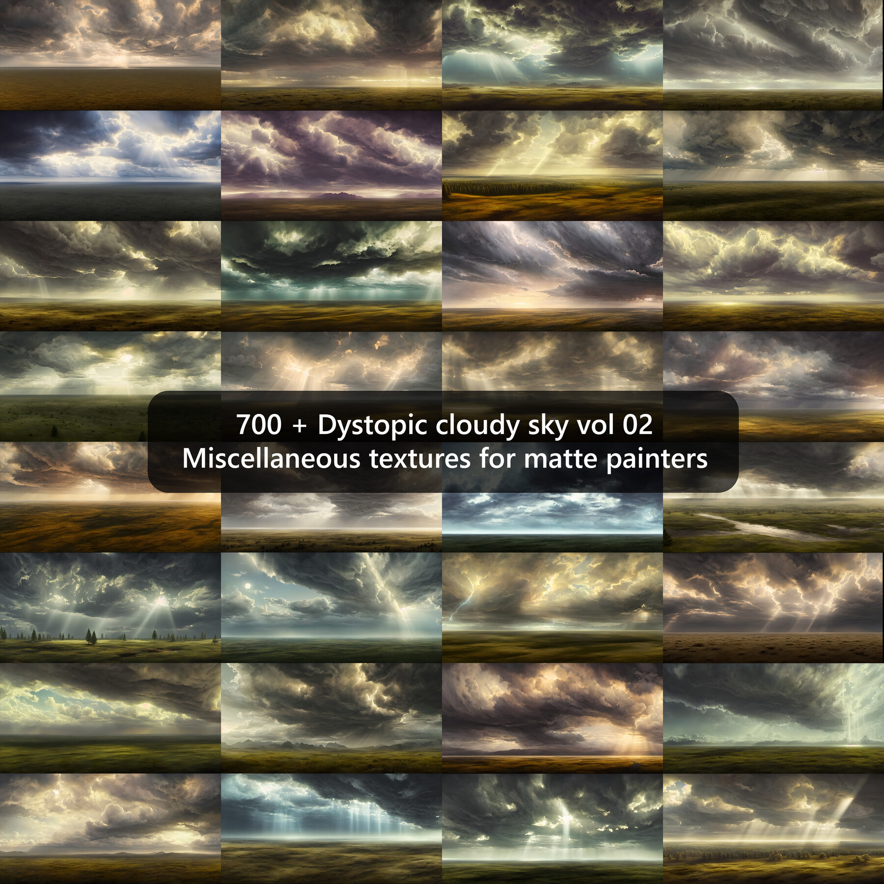 ArtStation - 700 + Dystopic cloudy sky vol 02 | Artworks