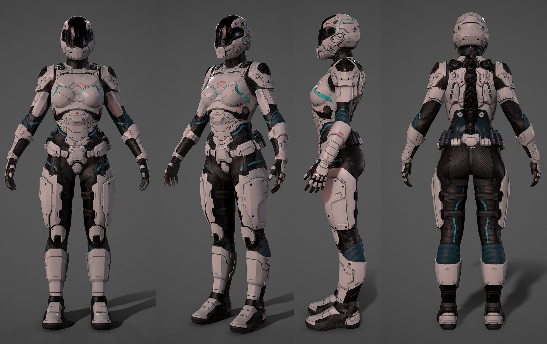 ArtStation - Futuristic Soldier and Soldier Female sci-fi | Game Assets