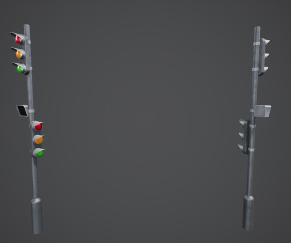 ArtStation - Stylized Traffic Lights | Game Assets