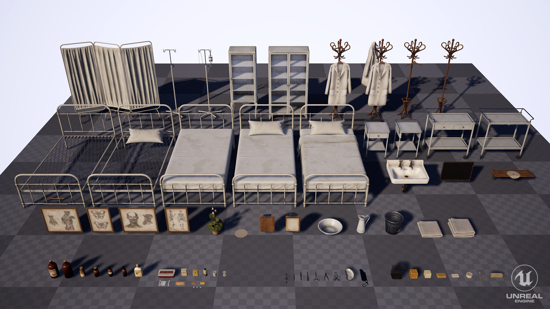 ArtStation - Victorian Hospital Props Pack | Game Assets