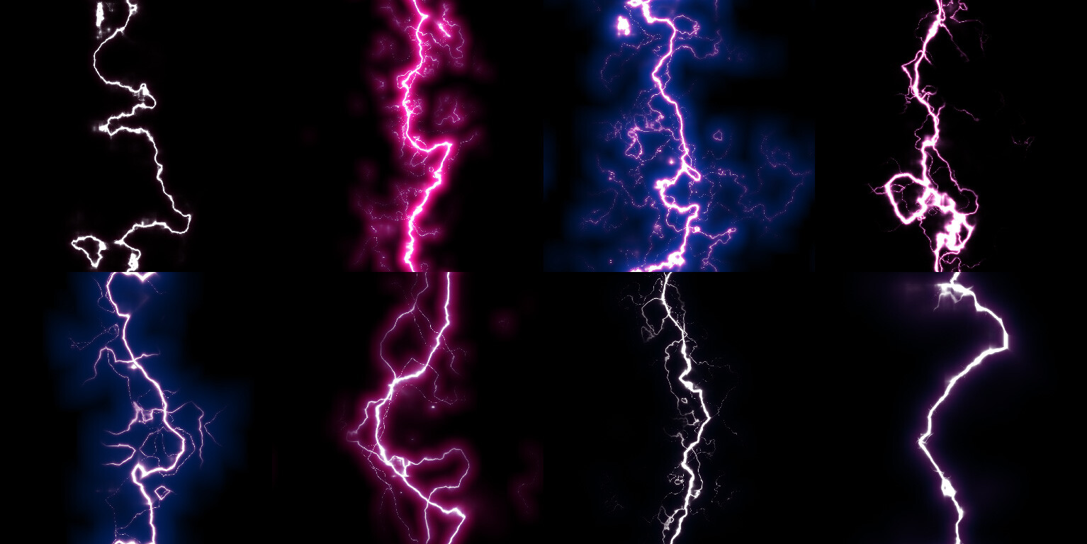 ArtStation - 200 Lightning Brushes For Photoshop abr | Brushes