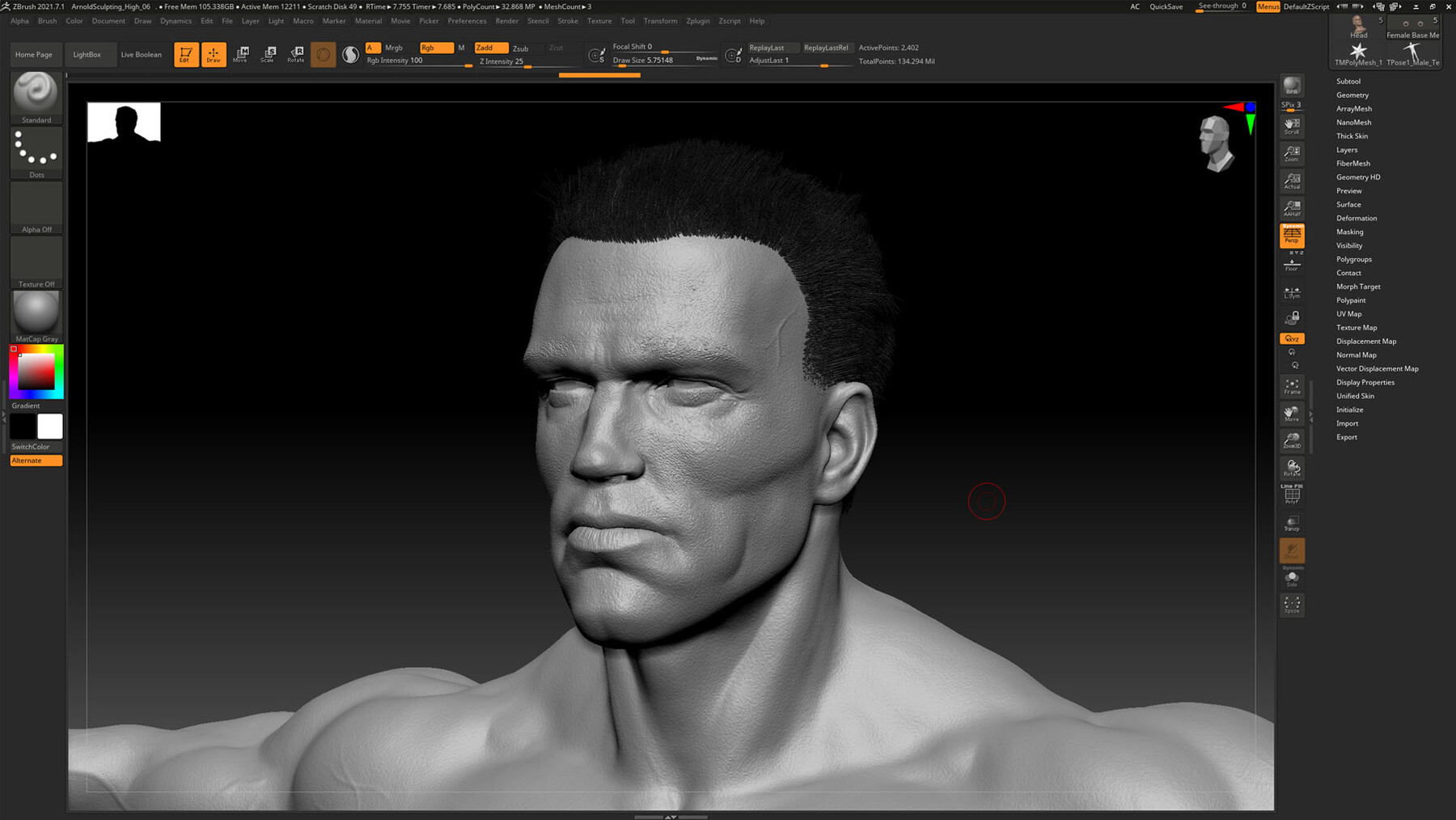 ArtStation - 3D Model Realistic Arnold Schwarzenegger | Game Assets
