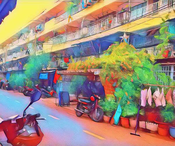 ArtStation - Little town in the busy city | Artworks