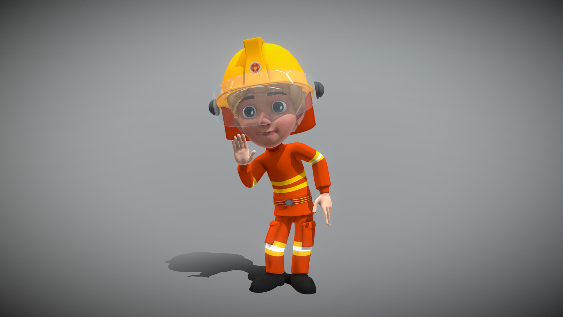 ArtStation - Cartoon Fireman | Game Assets
