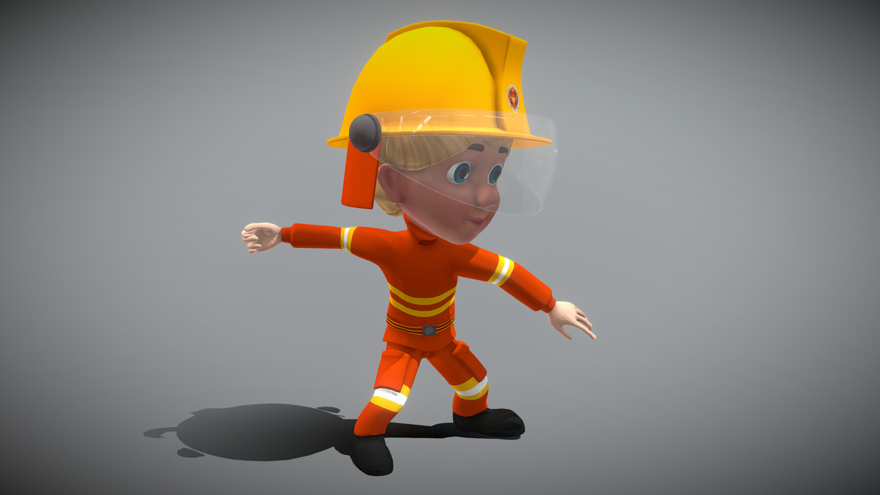 ArtStation - Cartoon Fireman | Game Assets