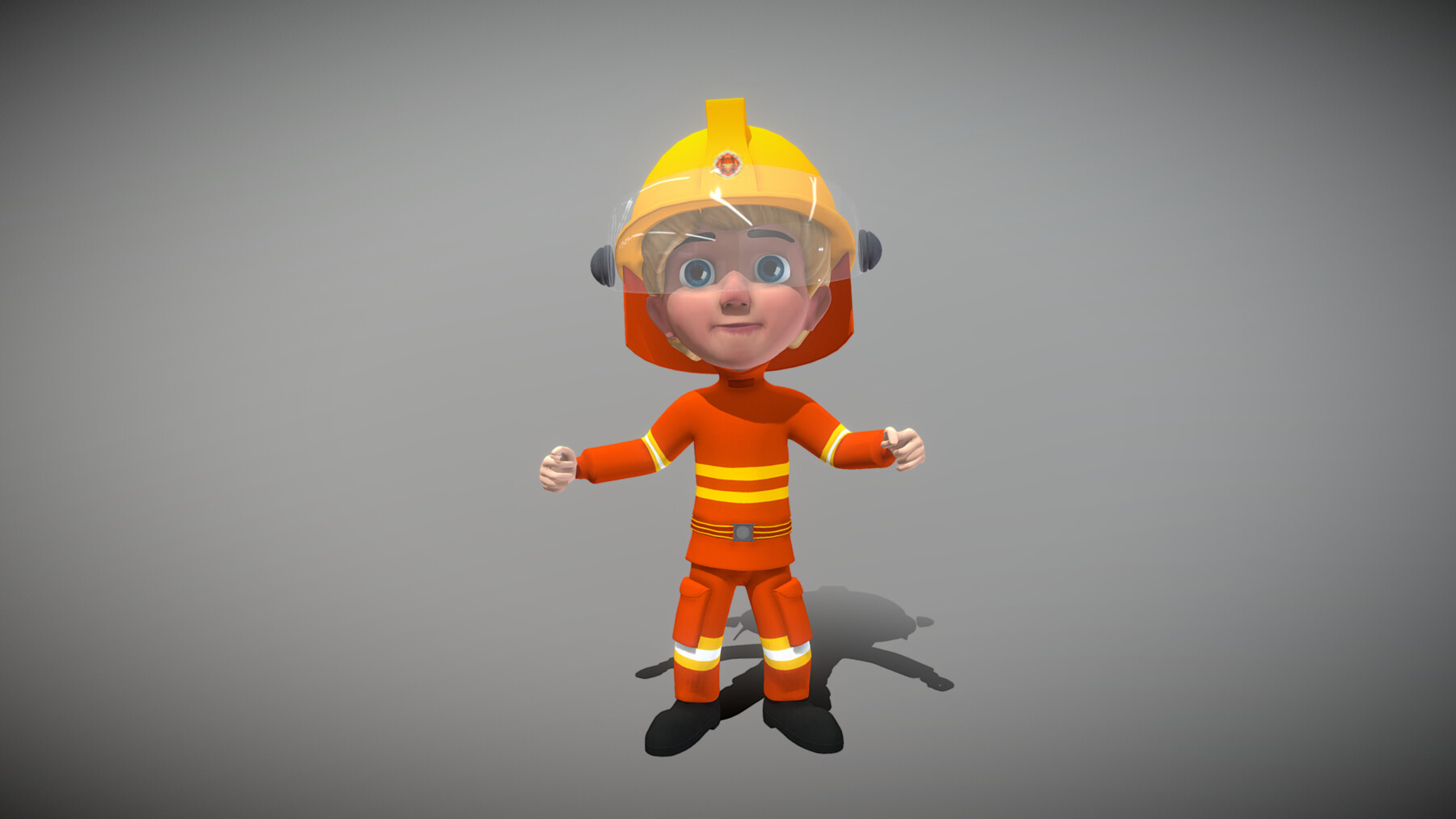 ArtStation - Cartoon Fireman | Game Assets