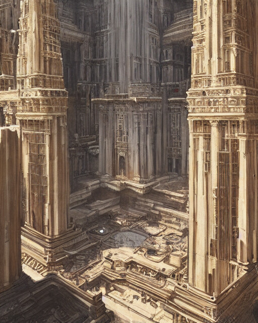 ArtStation - Grand temple (High res)(5 Versions) | Artworks