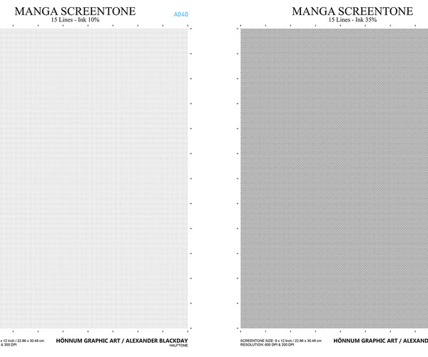 ArtStation - Manga Screentones / Halftones No. 3 / 15 Lines | Artworks