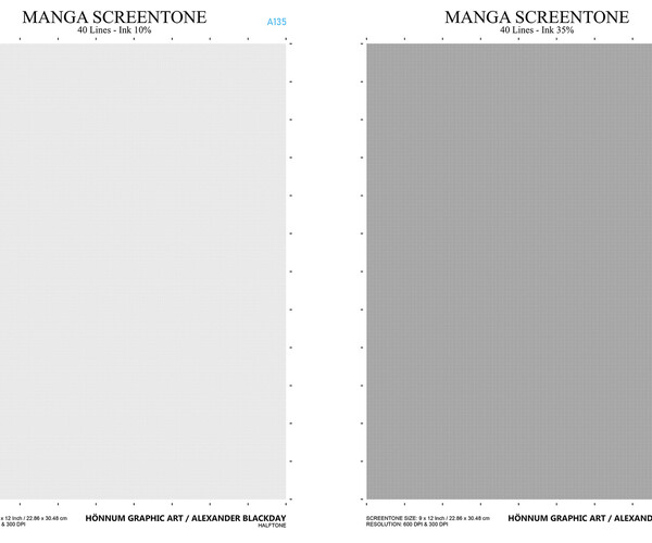 ArtStation - Manga Screentones / Halftones No. 8 / 40 Lines | Artworks