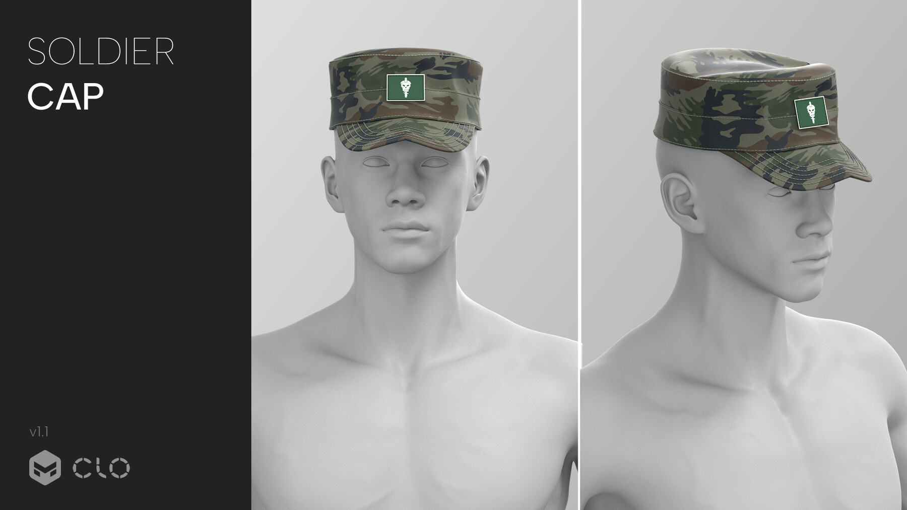 ArtStation - Soldier Cap - Marvelous Designer, CLO 3D | Resources
