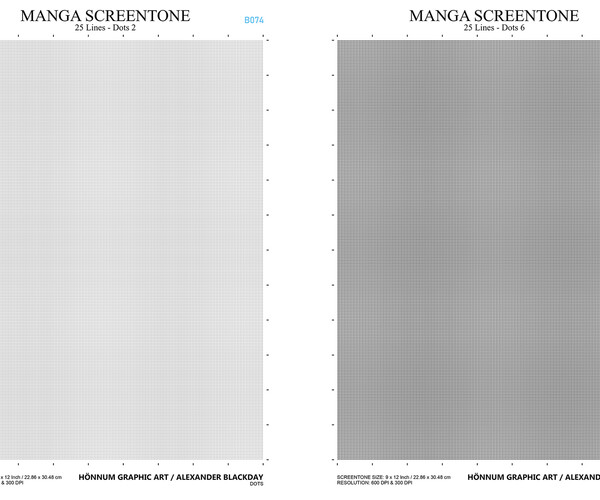 ArtStation - Manga Screentones / Dots No. 5 / 25 Lines | Artworks
